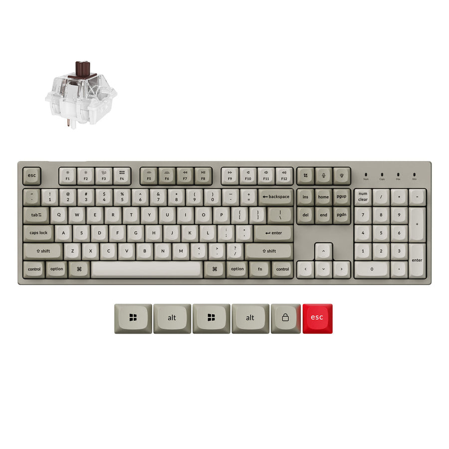Keychron C2 Pro 8K QMK Wired Custom Mechanical Keyboard (US ANSI Layou ...