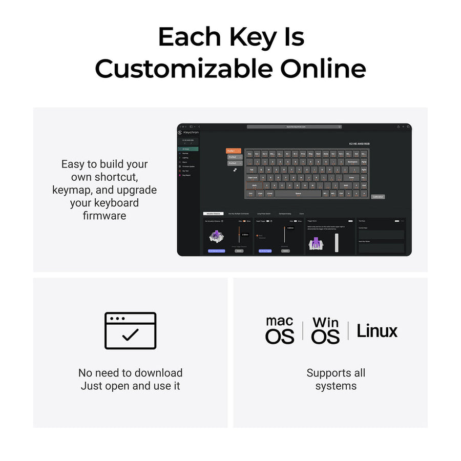 Keychron K2 HE Wireless Magnetic Switch Custom Keyboard - Resin Editio ...