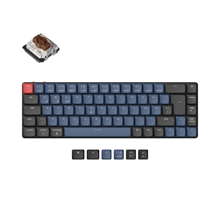 Keychron K7 Pro QMK/VIA Wireless Custom Mechanical Keyboard ISO Layout ...