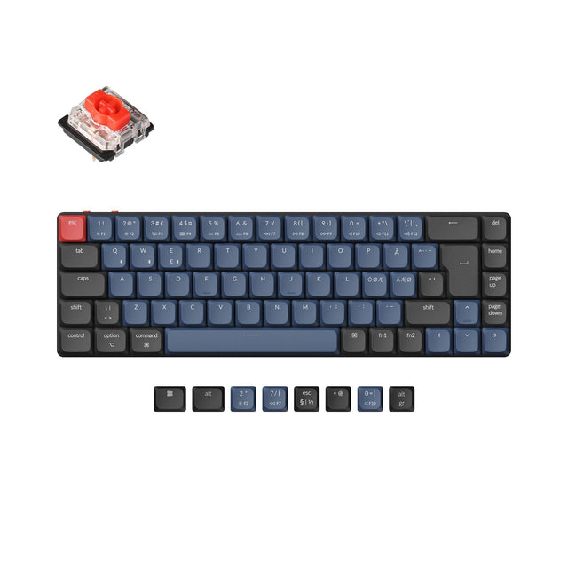 Keychron K7 Pro QMK/VIA Wireless Custom Mechanical Keyboard ISO Layout ...