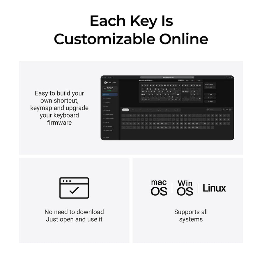 Keychron Q6 Ultra 8K Wireless Custom Mechanical Keyboard (US ANSI Layo ...