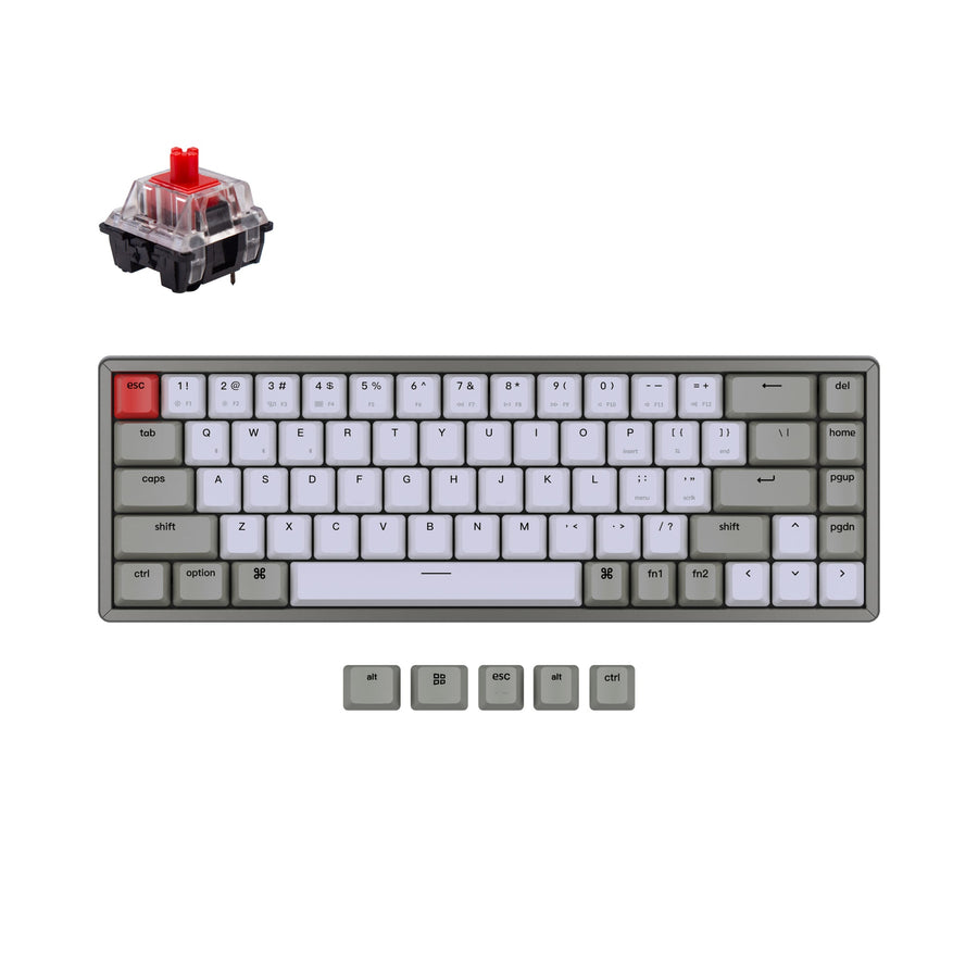 Keychron K6 Non-Backlight Wireless Mechanical Keyboard (US ANSI Layout ...