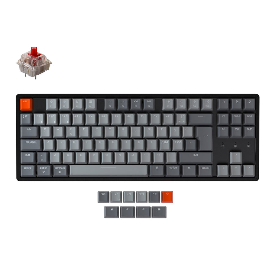 Keychron K8 Tenkeyless Wireless Mechanical Keyboard (Nordic ISO Layout ...